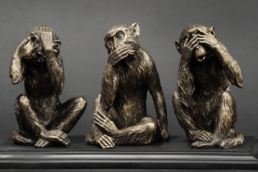 Los tres monitos y su gesto conocido - El Litoral