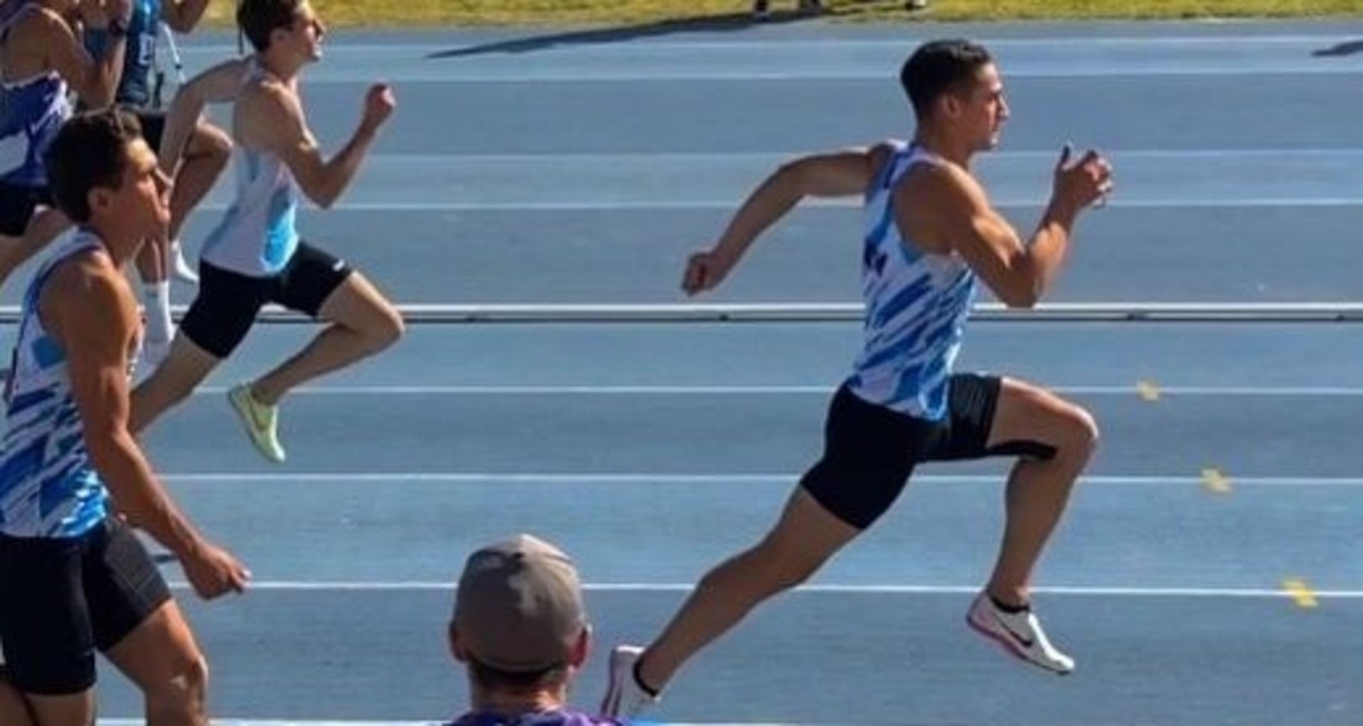 Franco Florio hizo historia al superar el récord nacional de 100 metros ...
